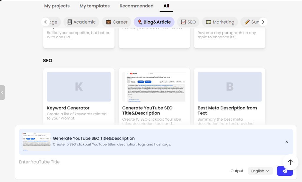 Elevate YouTube Ranking With PopAi's SEO Title & Description Generator